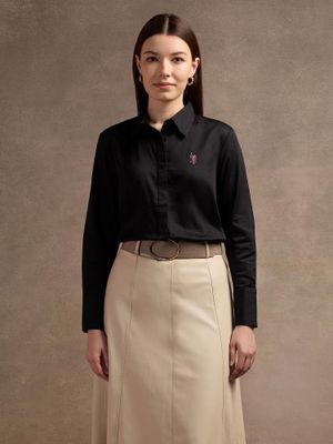 Buy U.S. POLO ASSN. Regular Fit Satin Shirt (L) Online