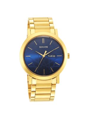 Buy Sonata 77108YM05 Blue Dial Analog Watch for Men Online