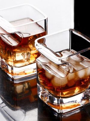 Buy Smokey Cocktail Square Whiskey Glass (Pack of 2) Online