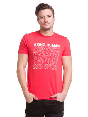 Being Human T-Shirts : Buy Being Human Men Printed Red T-Shirt Online ...