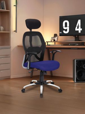 Buy Savya Home Home Apollo High Back Ergonomic Office Chair (Blue) Online