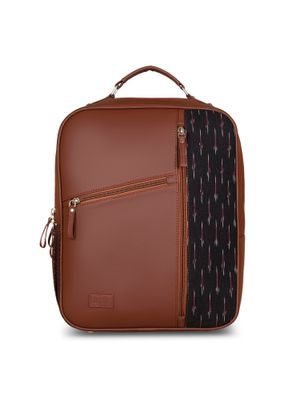 Buy Zouk Unisex Black Ikat Pattern Laptop Backpack Online
