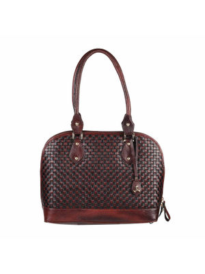 Buy Metro Brown Solid Synthetic Handbag Online