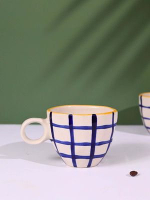 Buy WEAVING HOMES Blue Checks with Beautiful Blue & White Color ...
