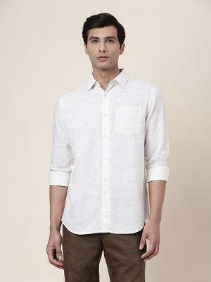 Buy Fabindia White Cotton Slim Fit Shirt Online