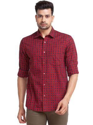 Buy ColorPlus Dark Red Shirt Online