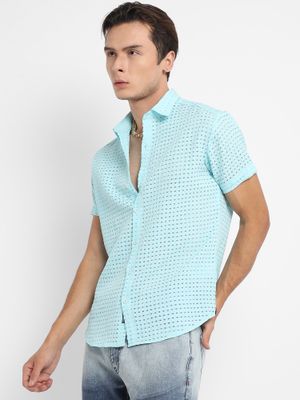 Campus Sutra Casual Shirts : Buy Campus Sutra Men Light Blue See ...
