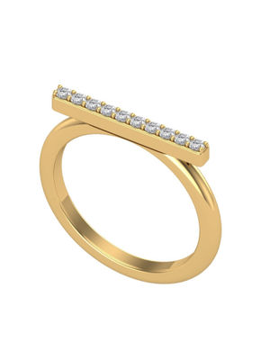 Buy Raf The Label Fine Jewellery 14k Gold Bar Stackable Ring Online