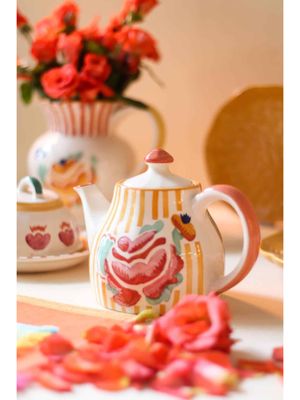 Buy Freedom Tree Gypsy Rose Ceramic Tea Pot Multicolor Online