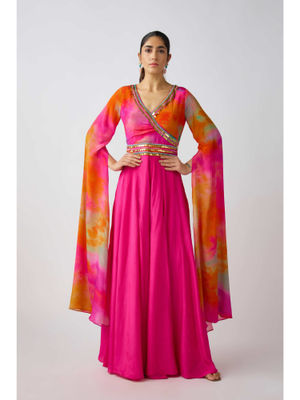 Buy Basanti Kapde aur Koffee Multi Crepe Brass Embellished Jumpsuit (XS ...