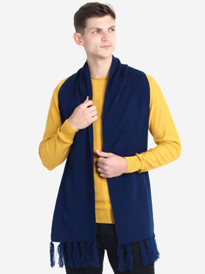 Buy JOE Hazel Mens Solid Blue Muffler Online
