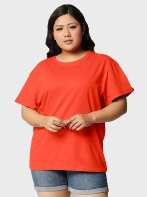 Buy Bewakoof Womens Oxyfire Plus Size Boyfriend T-Shirt Online
