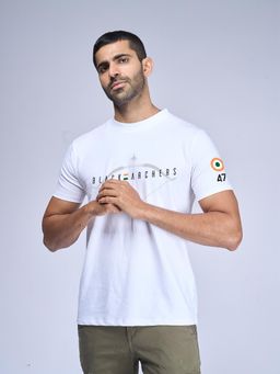 Buy Aero Armour Black Archers Navy Blue Graphic T-Shirt (S) Online