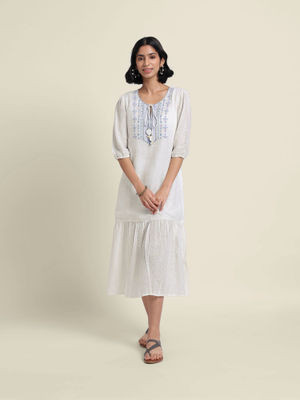 Buy Bombay Bloom The Whirl Linen Dress Online