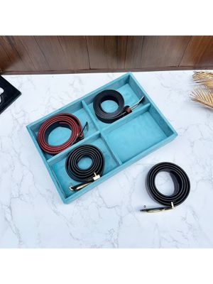 Buy La Trove Luxury Velvet 4 Slot Belt Tray Display Of Premium Big ...