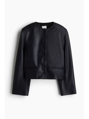 Buy H&M Coated Jacket Black (XS) Online