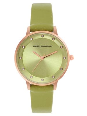 Buy French Connection Green Analog Round Dial Watch For Women FCN00035G ...
