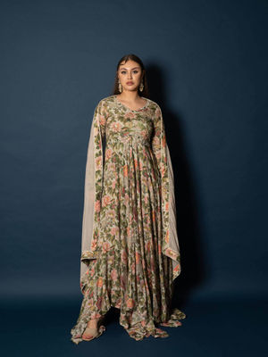 Buy Sainy Garg Nur Jahan Dress with Dupatta (Set of 2) (XS) Online