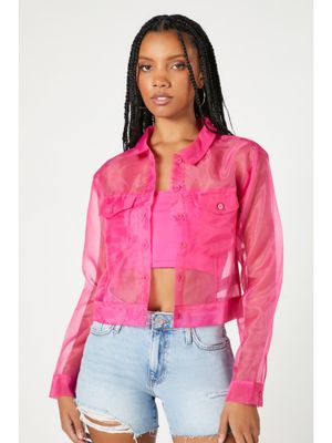 Buy Forever 21 Pink Sheer Mesh Jackets Online