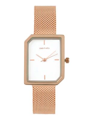 Buy Joker & Witch Edge White Hexagon Dial Rose Gold Mesh Strap Analog ...