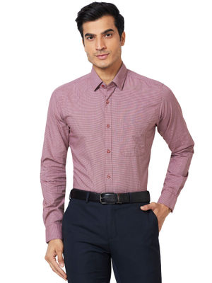 Raymond Formal Shirts : Buy Raymond Slim Fit Checkered Brown Formal ...