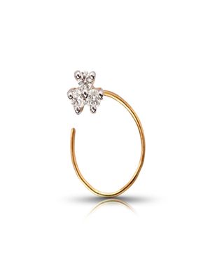 Buy WHP Jewellers Blossom Diamond Nose Pin Online