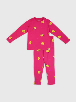 Buy Napchief Tweety Sassy Magenta Pyjama Set Magenta (Set of 2) online