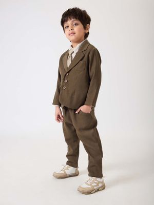Buy Hopscotch Old School Formal Blazer with Pant & Shirt Tie (12-24 ...