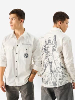 Buy The Souled Store Official Deadpool: Logo Men Utility Shirt Online