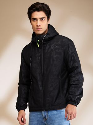 Buy Being Human Men Black Camouflage Print Jacket (5XL) Online