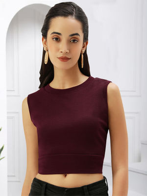 Buy Martini Wine Back Overlap Crop Top online
