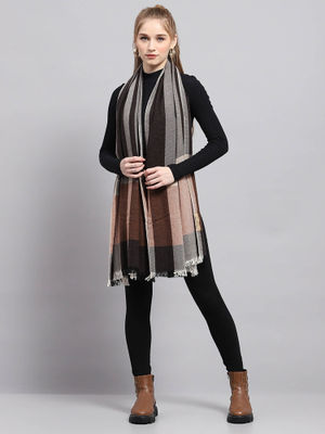 Buy Monte Carlo Womens Printed Brown Stole Online