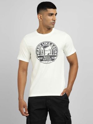 Buy Royal Enfield Mlg Cannon White T-Shirt (S) Online