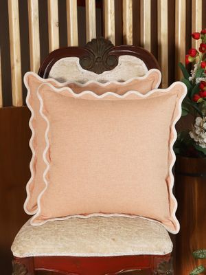 Buy Sivya by Home Self Flange Cotton Cushion Covers Pack of 2 Online