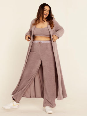 Buy Lea Clothing Betty Lavender Teddy Long Cardigan (L) Online