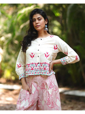 Buy Chidiyaa Womens Printed Regular Off White Shirt (S) Online