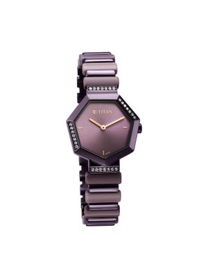 Buy Titan 95207Qd01 Purple Glitz Purple Dial Analog Watch for Women Online