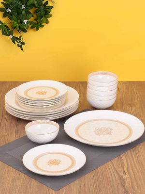 Buy CLAY CRAFT Fine Ceramic Ripple Dinner Set - 18 Pieces Online