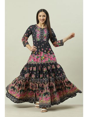 Buy Biba Black Printed Dress Online