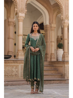 Buy Label Niti Bothra Yellow Riwayat Printed Anarkali Kurta with ...