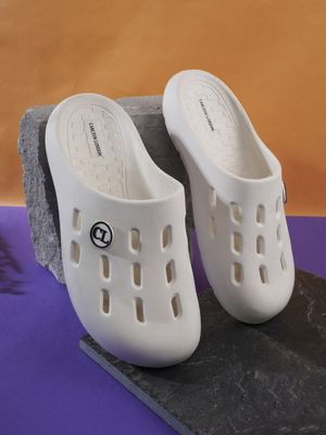 Buy Carlton London Solid Off White Clogs Online