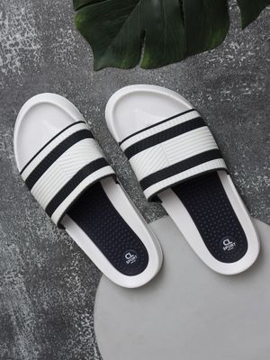 Buy Carlton London Textured White Sliders Online