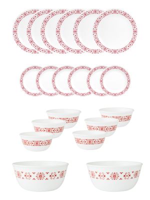Buy Corelle Livingware 20 Pc Dinner Set - Red Trellis Online