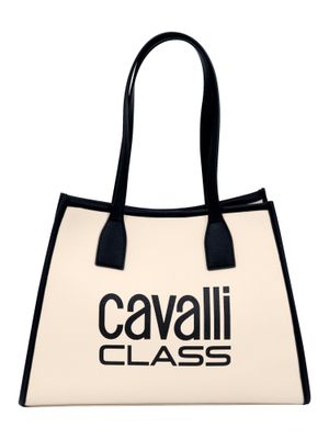 Buy Cavalli Class Beige and Black Sordo Tote Bag Online