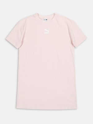 Buy Puma Classics Tee Girls Pink Midi Dresses Online