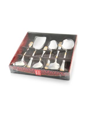 Buy FNS Imperio Food Grade Stainless Steel 24 Karat Gold Plated Serving ...