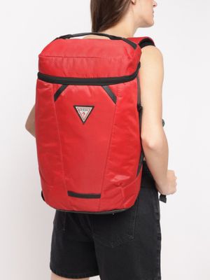 Buy Guess Red Textured In Flight Backpack Online