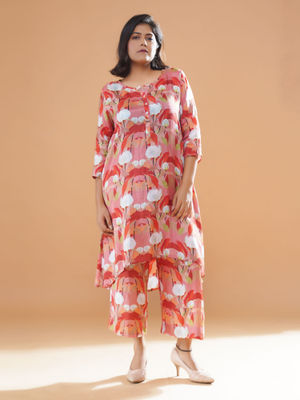 Buy Neeti And Mudita Lady Tulip Tunic & Pant Mayah Co-Ord Set Online