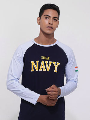 Buy A47 The Classic Indian Navy Raglan T-Shirt Online
