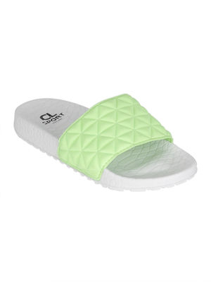 Carlton London Sliders : Buy Carlton London Sports Neon Green White ...